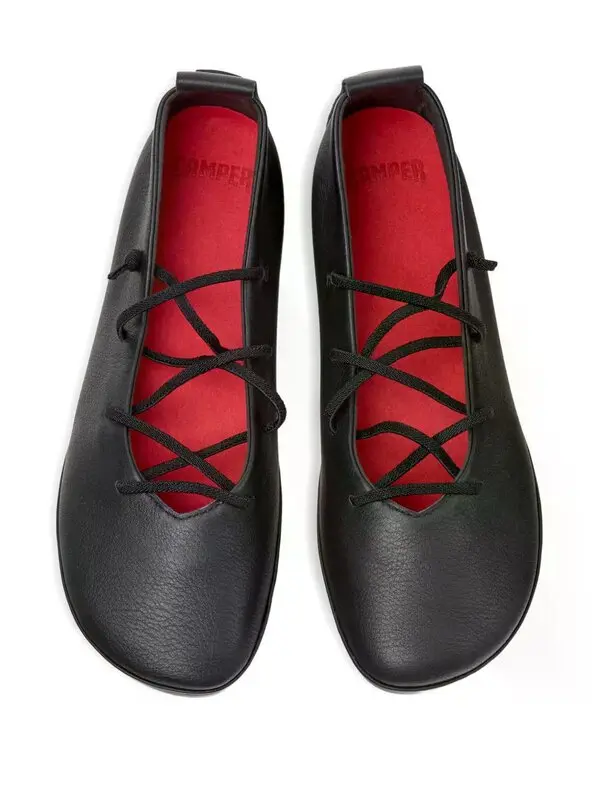 Camper Lace-up Leather Flats