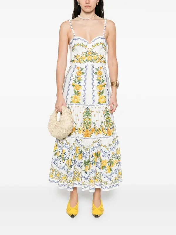 off-white sicily organic cotton midi dress Farm Rio - White Color:As Photo(Blush Pink) tank silhouette Boat neckline Sort by Length- Tea Length Wedding Dress Formal Dresses David's Bridal Maxi dress