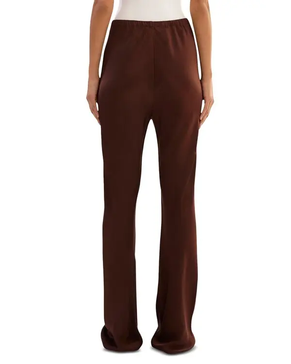 LAMARQUE Emile Satin Pants - Brown