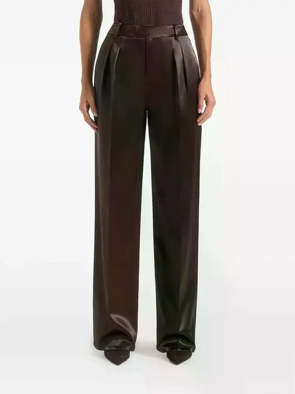 Manière De Voir Maniere De Voir Julie Twin-pleat Wide-leg Trousers - Brown