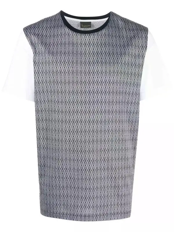 BILLIONAIRE Two-tone Cotton T-shirt