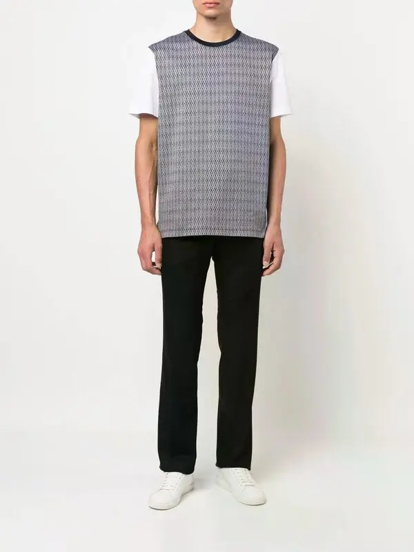 BILLIONAIRE Two-tone Cotton T-shirt
