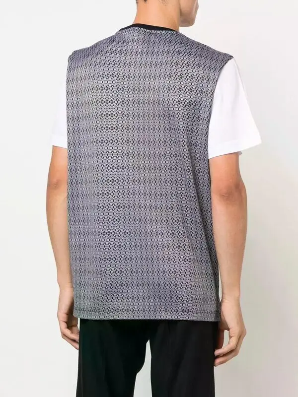 BILLIONAIRE Two-tone Cotton T-shirt