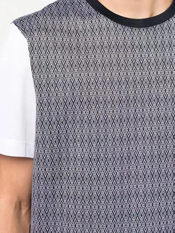 BILLIONAIRE Two-tone Cotton T-shirt
