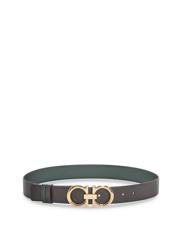 FERRAGAMO Gancini Leather Belt - Testa Di Moro