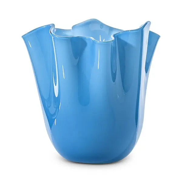VENINI Fazzoletto Vase 42 Oz - Aquamarine