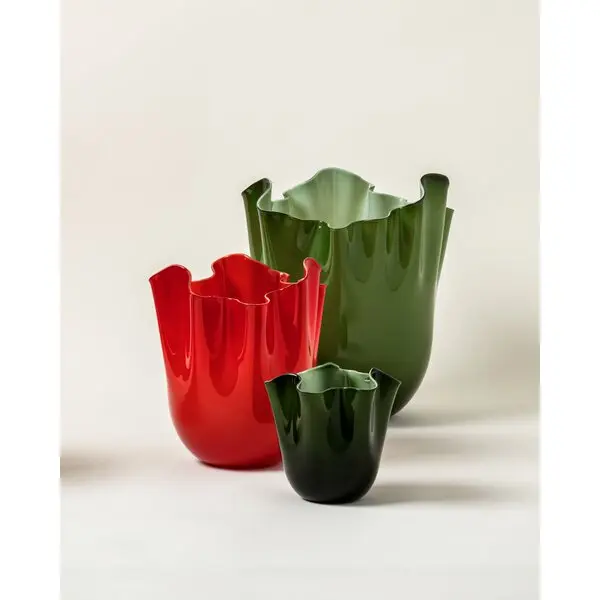 VENINI Fazzoletto Vase 42 Oz - Red