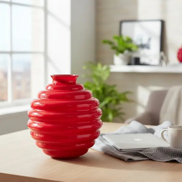VENINI Deco Vase 64 Oz - Red