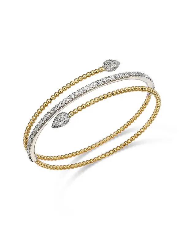 Bloomingdale'S Diamond Bypass Bracelet - Two Tone