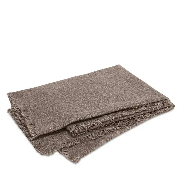 MATOUK Maya Cashmere & Silk Throw - Hazelnut