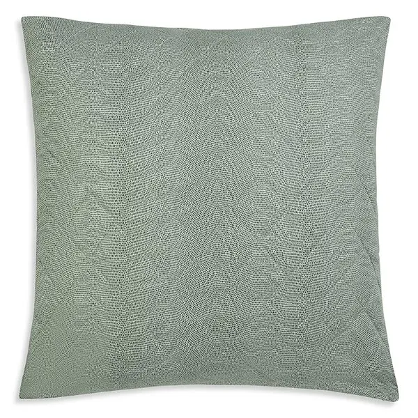 MATOUK Jasper Quilted Euro Sham - Green