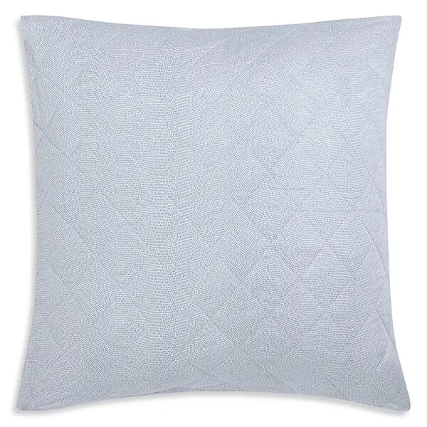 MATOUK Jasper Quilted Euro Sham - Hazy Blue