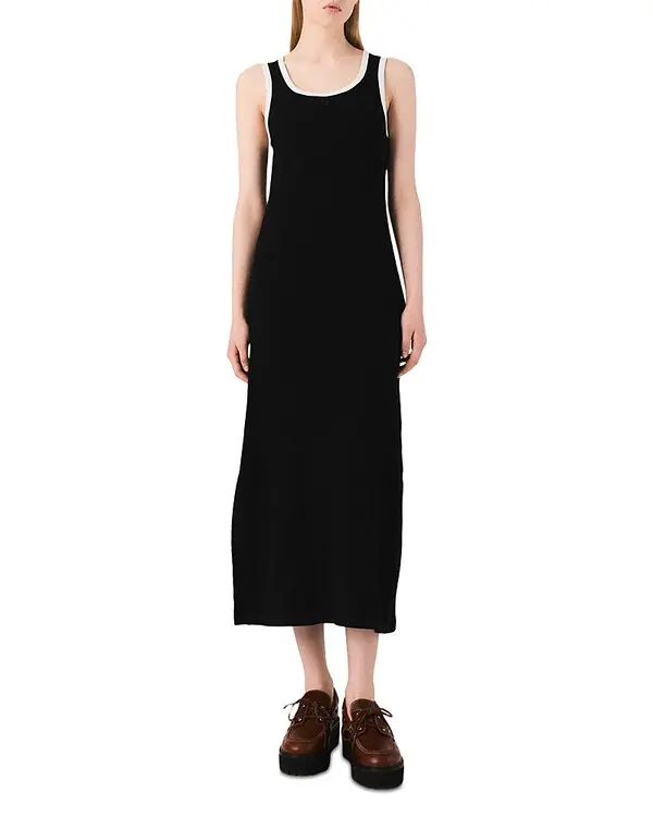 Maje Jersey Tank Dress In Black - 50% Off | Editorialist