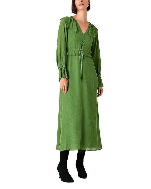 Whistles Frill Boho Midi Dress