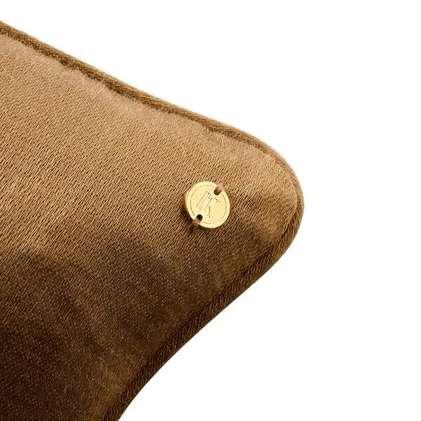 KUTNIA Zeugma Silk Printed Decorative Pillow, 18x 18 - Gold
