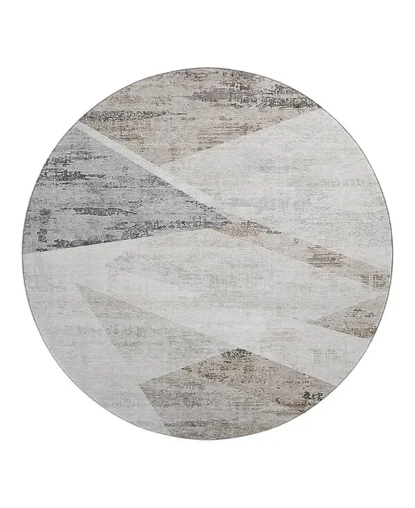 DALYN RUG COMPANY Dalyn Neo No11 Round Area Rug, 8' X 8 - Silver
