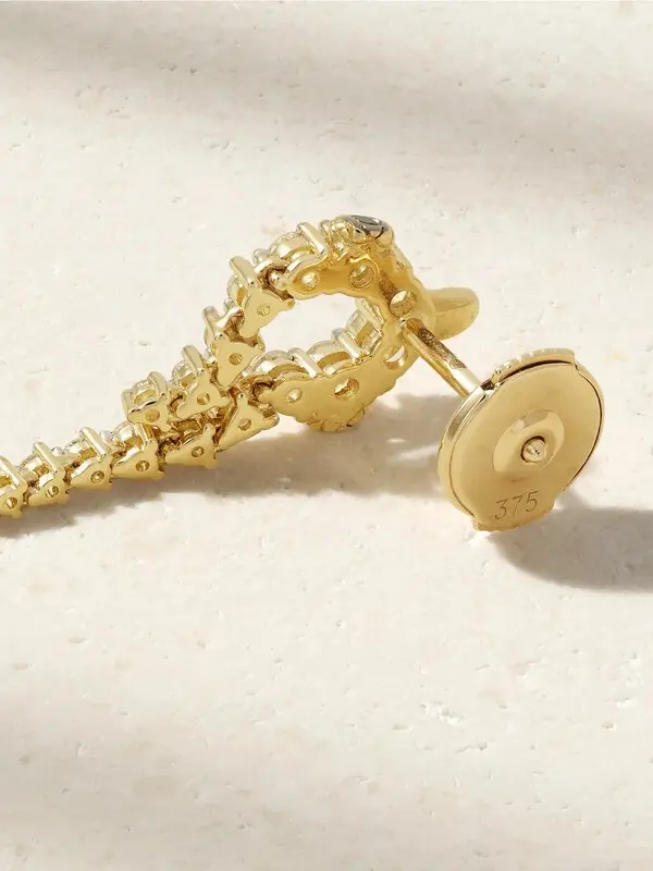 Yvonne Léon Mini Python Diamond And Enamel Single Earring