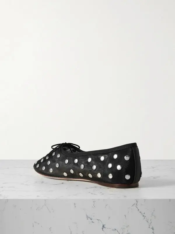 LOEFFLER RANDALL Landon Studded Mesh Ballet Flats