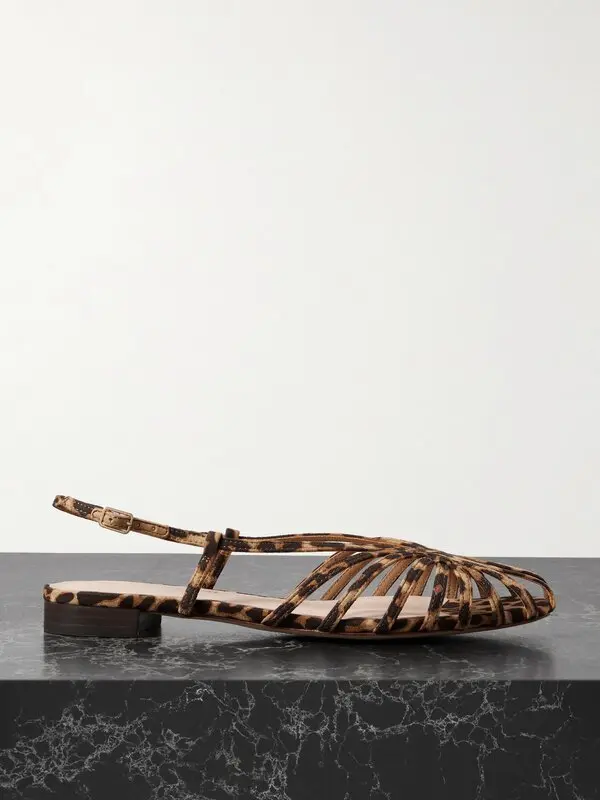 LOEFFLER RANDALL Devon Leopard-print Sandals