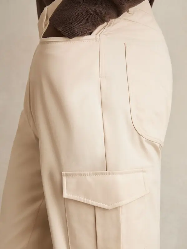 REISS Robinson Cotton-lyocell Cargo Trousers