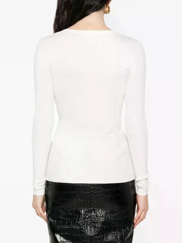 Elisabetta Franchi Button-detailed Ribbed Top