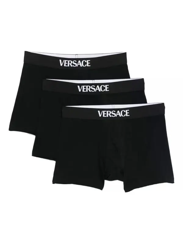 Versace Logo-waistband Boxers - Black