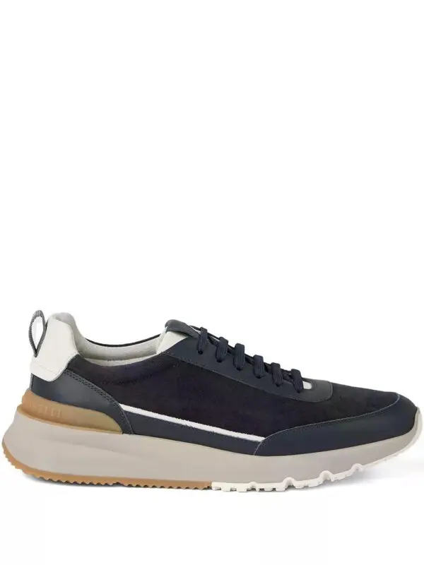Brunello Cucinelli Lace-up Suede Sneakers - Blue