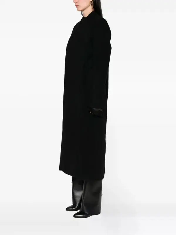Rick Owens Overlap-Seam Wool Coat - Black - 19% Off | Editorialist