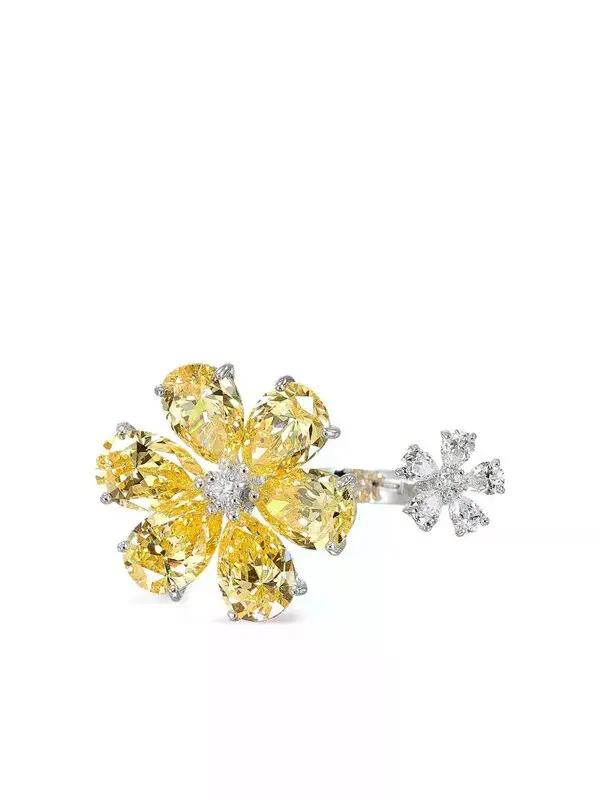 ANABELA CHAN 18k White Gold Daisy Flower Ring