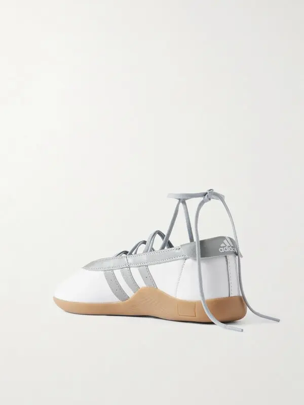 ADIDAS ORIGINALS Taekwondo Mei Metallic Leather-trimmed Sneakers