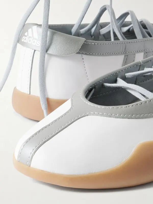 ADIDAS ORIGINALS Taekwondo Mei Metallic Leather-trimmed Sneakers