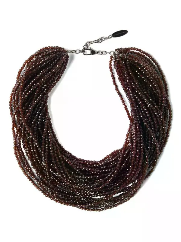 Brunello Cucinelli Multi-strand Beaded Necklace - Brown