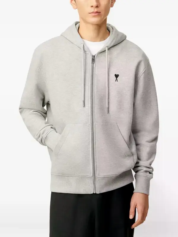 AMI Paris De Coeur Zip-fastening Hoodie