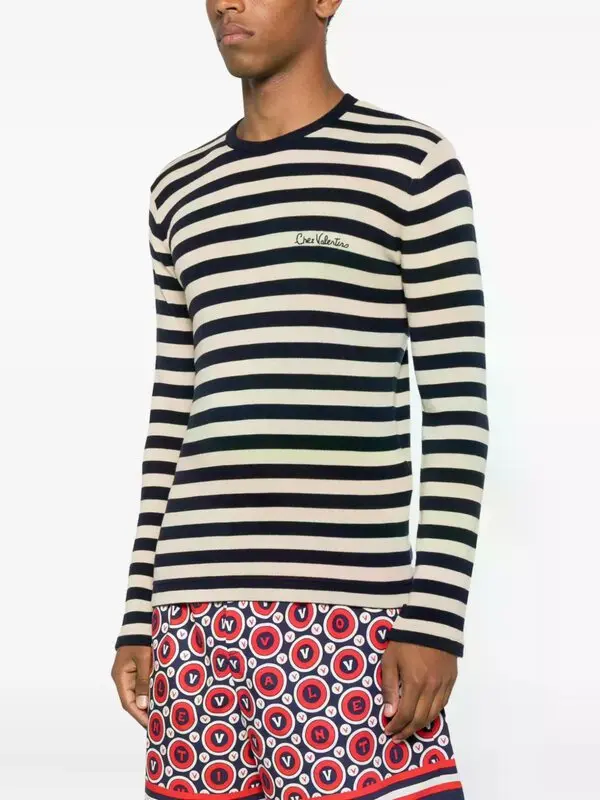 Valentino Garavani Striped Long-sleeve Sweater
