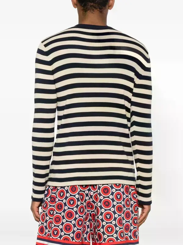 Valentino Garavani Striped Long-sleeve Sweater