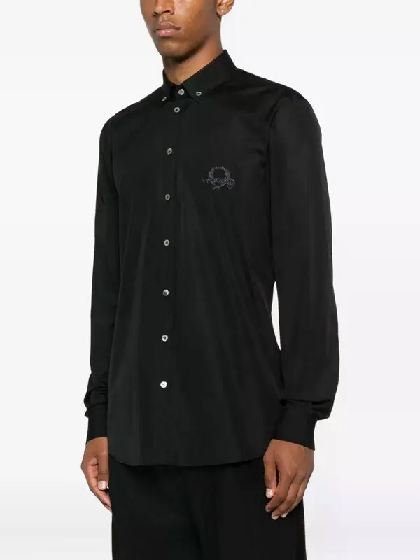 Moschino Logo-embroidered Cotton Shirt