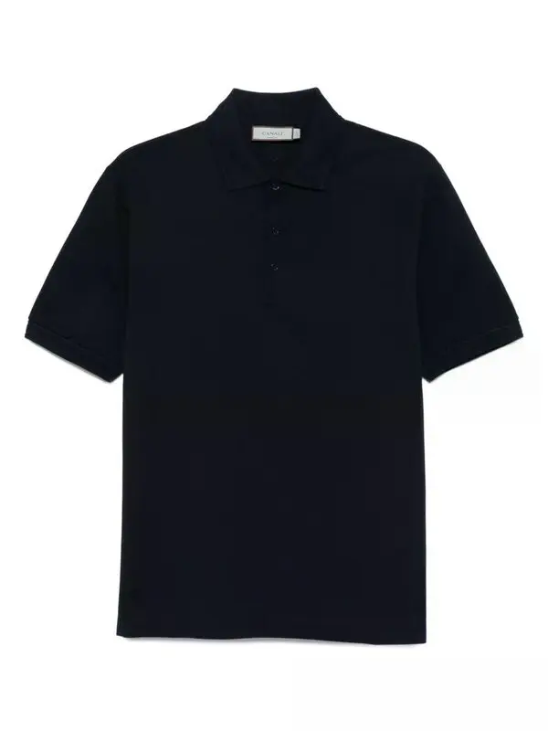 Canali Cotton Polo Shirt - Blue