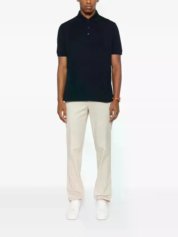 Canali Cotton Polo Shirt - Blue