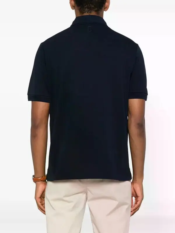 Canali Cotton Polo Shirt - Blue