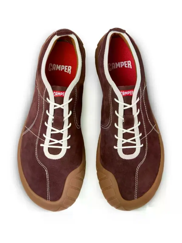 Camper Peu Path Lace-up Suede Sneakers - Red