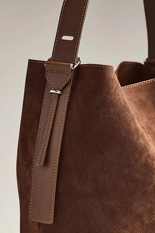 MELIE BIANCO Ezra Faux-suede Tote - Brown