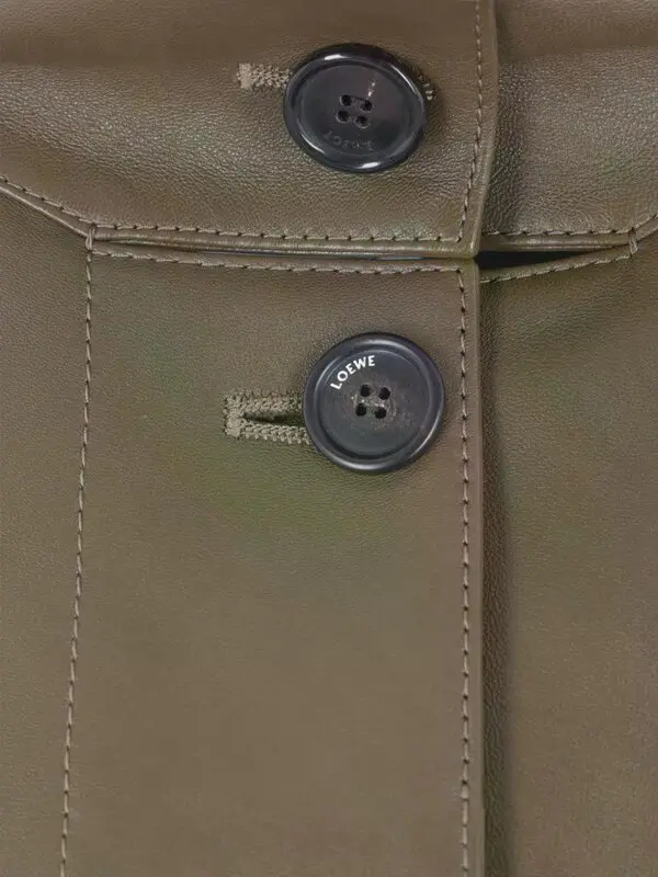 Loewe Belted Lambskin Leather Jacket