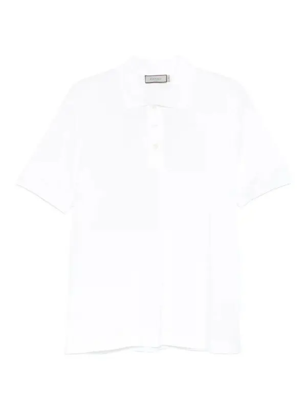 Canali Short-sleeved Polo Shirt - White