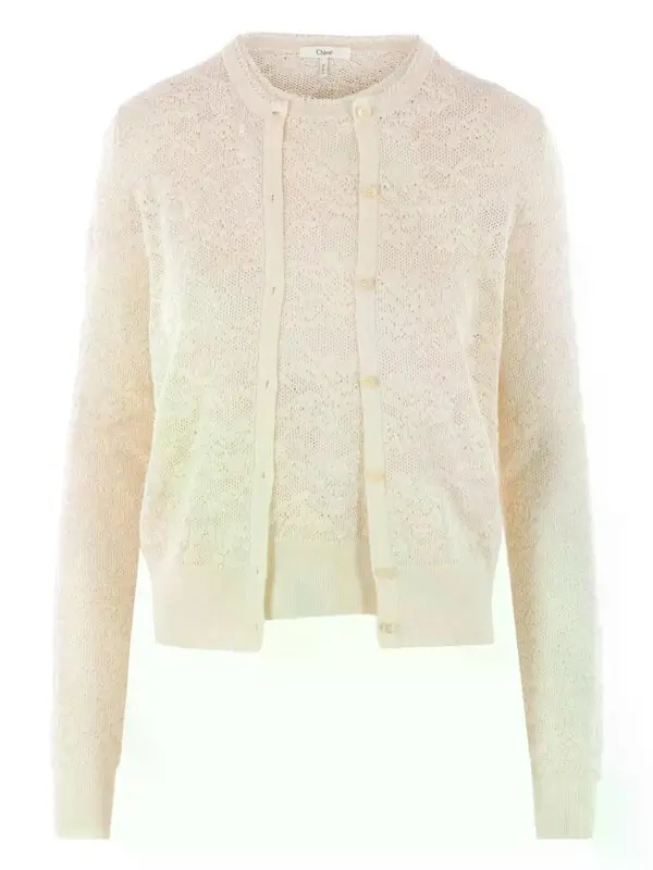 Chloé Open-knit Cardigan - Neutrals
