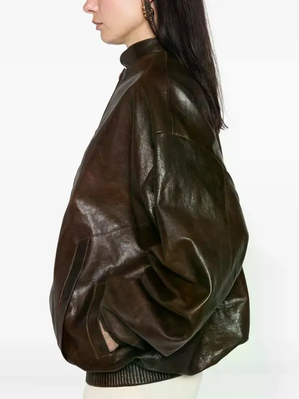 Magda Butrym Leather Bomber Jacket
