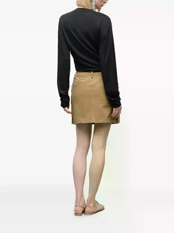 AREA Crystal Flower Draped Top
