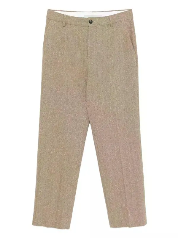 GOLDEN GOOSE Textured Linen-blend Trousers