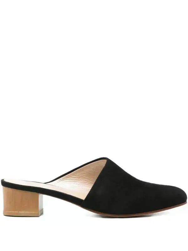 ANNE THOMAS 50mm Block-heel Mules