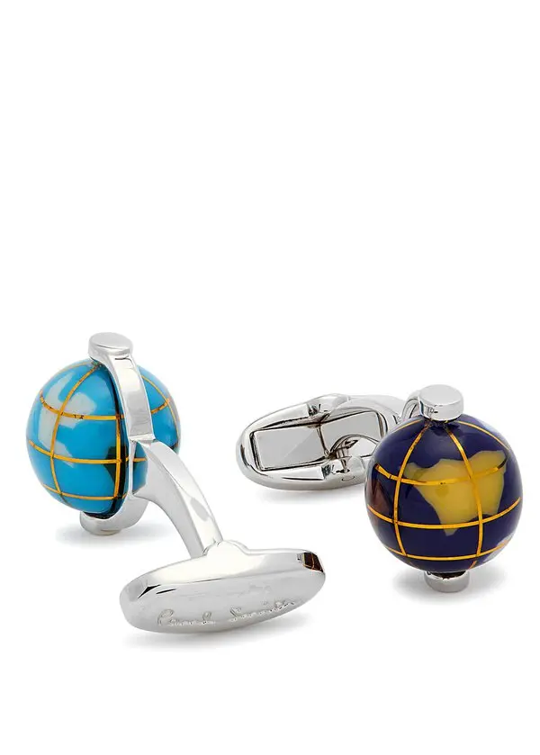 Paul Smith Globe Enamelled Cufflinks - Blue