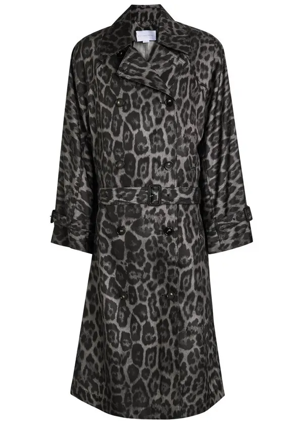 Stella McCartney Leopard-print Shell Trench Coat